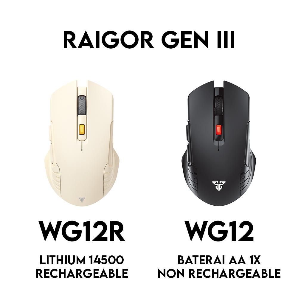 Jual Fantech RAIGOR III Rechargeable Baterai Mouse Wireless Gaming Silent Click WG12RS | Shopee ...