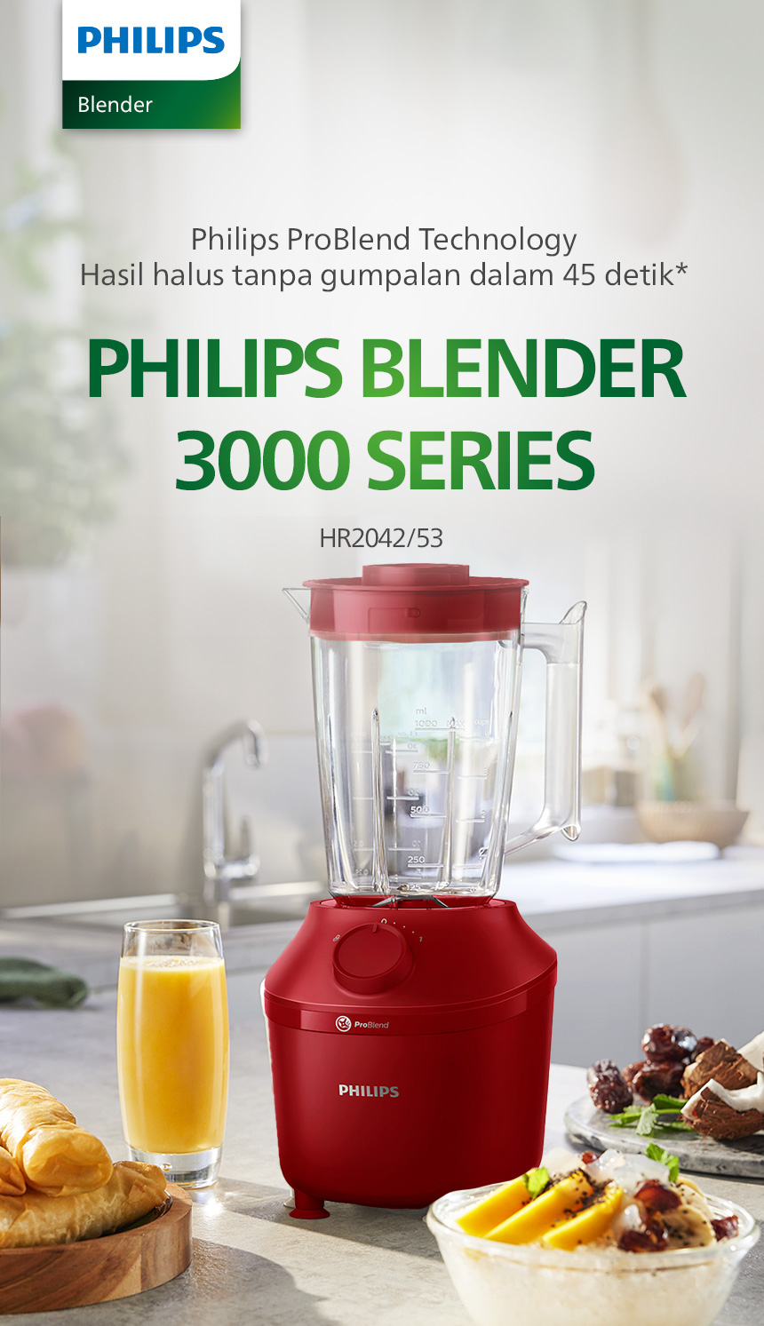 Jual Philips HR2042/53 3000 Series Blender 290W Plastic | Shopee Indonesia