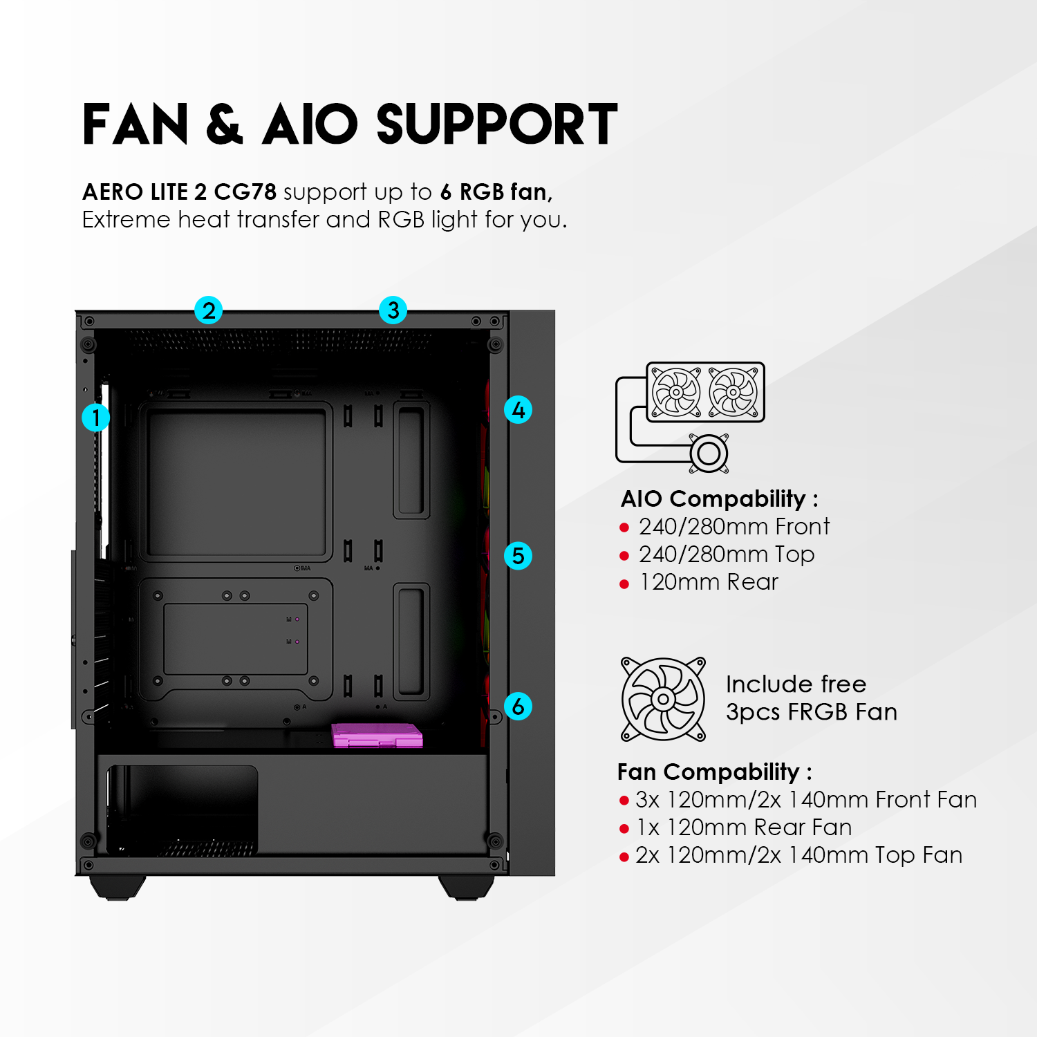 Jual Fantech AERO CG78 Tempered Glass Casing Komputer PC Gaming Case ...