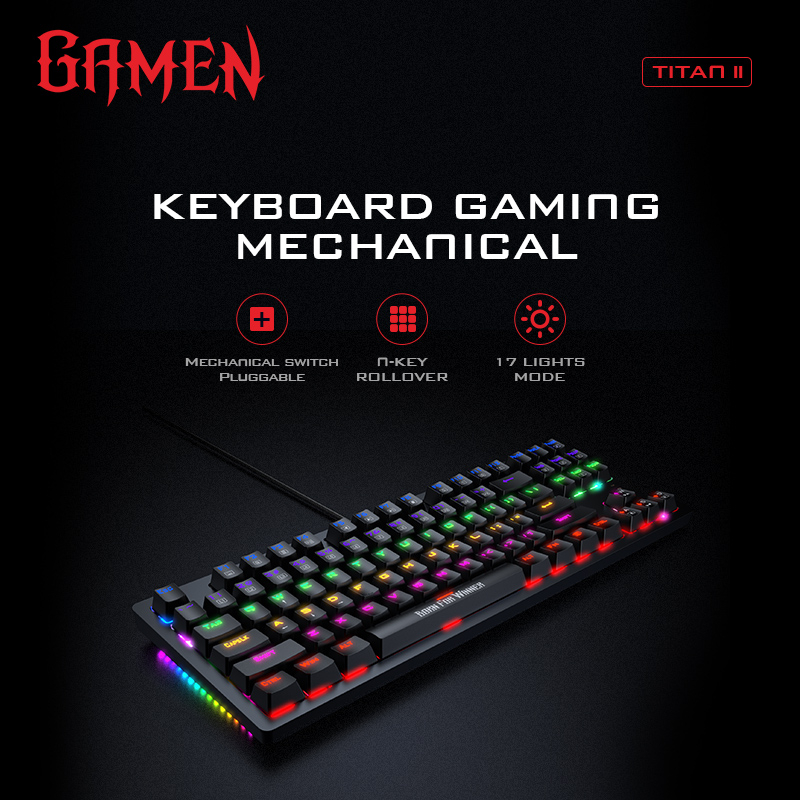 Jual GAMEN Keyboard Mouse Gaming Combo Station II 3600 DPI 7 Mode RGB ...