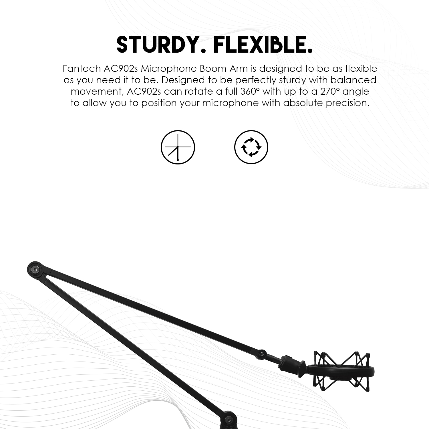 Jual Fantech Stand Mic Meja Boom Arm Adjustable AC902S for LEVIOSA ...