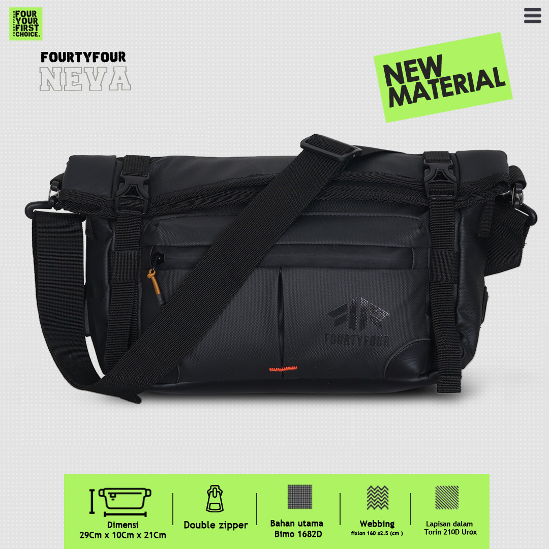 Jual Tas Selempang Pria FOURTYFOUR Neva - Tas Sling Bag Waterproof ...