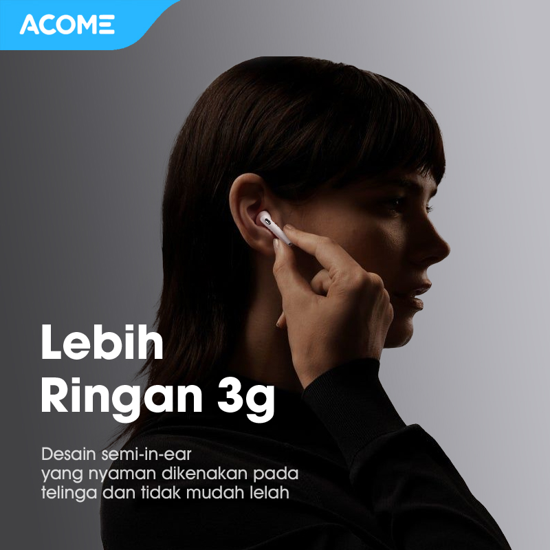 Jual Acome TWS Bluetooth 5.3 Headset Earphone IPX4 Waterproof 3 Gram ...