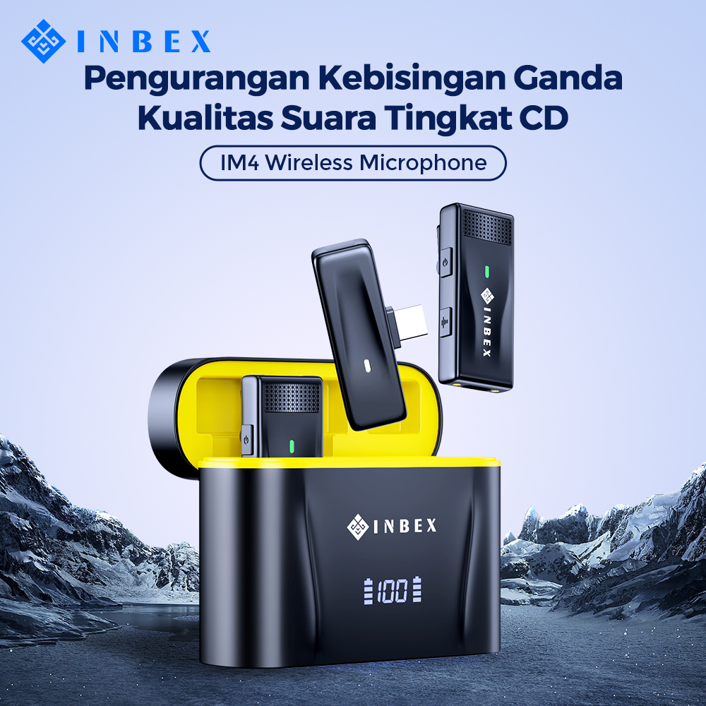 Jual INBEX IM4 Microphone Wireless Live stream/Video Mic Clip Dual ...