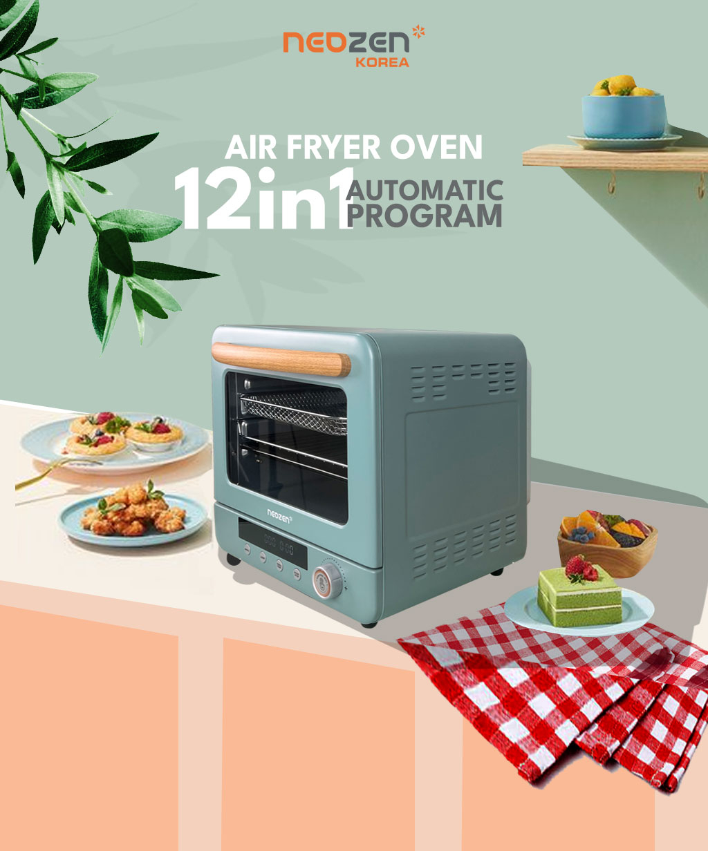 Jual Neozen Air Fryer Oven - Low Watt 20 Liter - GREEN TOSCA | Shopee ...