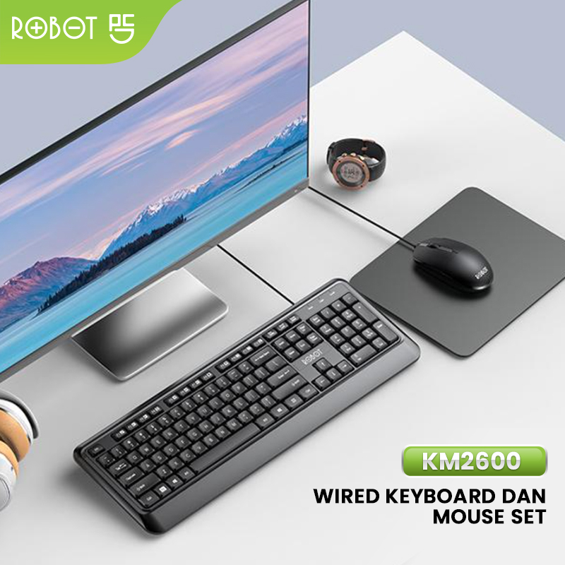 Jual Robot Set Combo Keyboard And Mouse Km2600 For Komputer Laptop