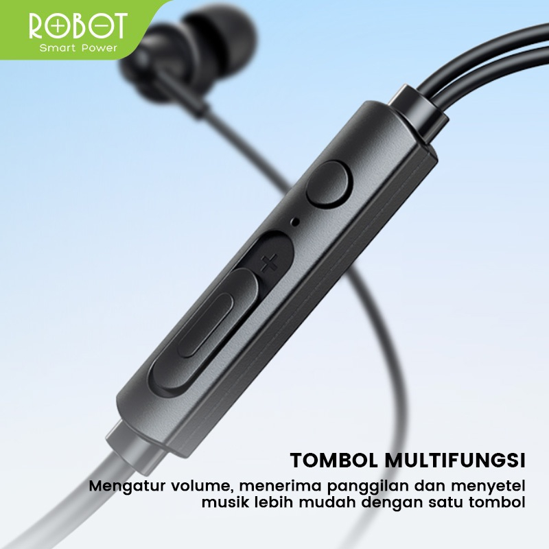 Jual Headset ROBOT REC240S Wired Earphone Bass Android Kabel Type USB C ...
