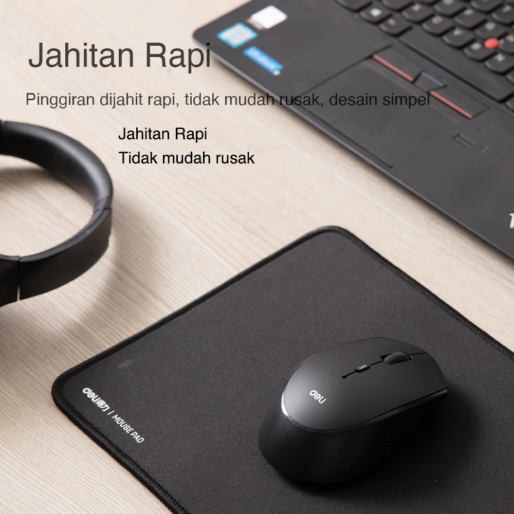 Jual Deli Mouse Pad Mousepad Komputer 250*200*3mm Polos dan Bergambar ...