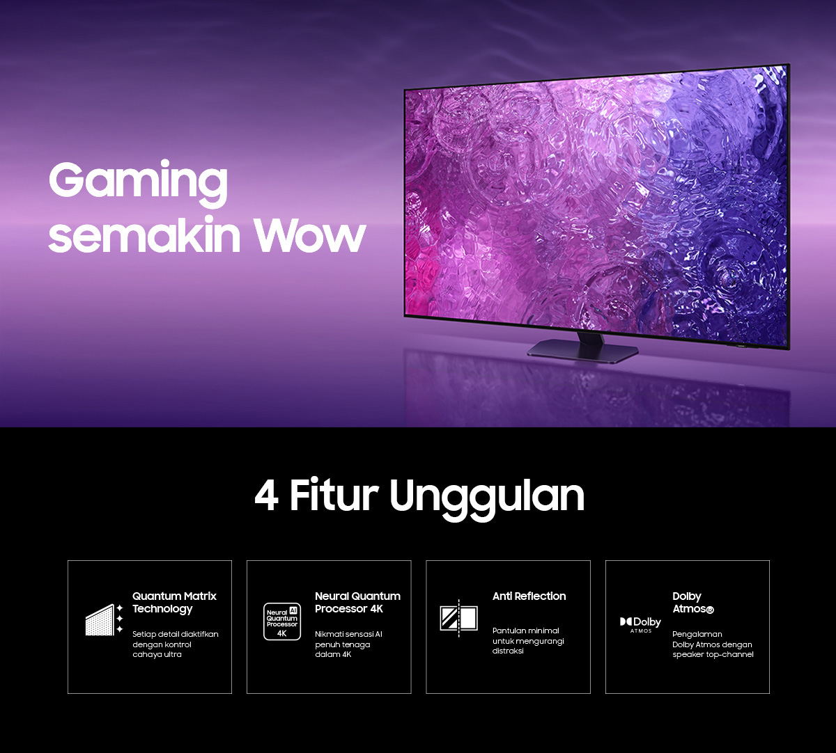Jual Samsung Smart TV 75 inch Neo QLED 4K QN90C dengan Quantum Matrix ...