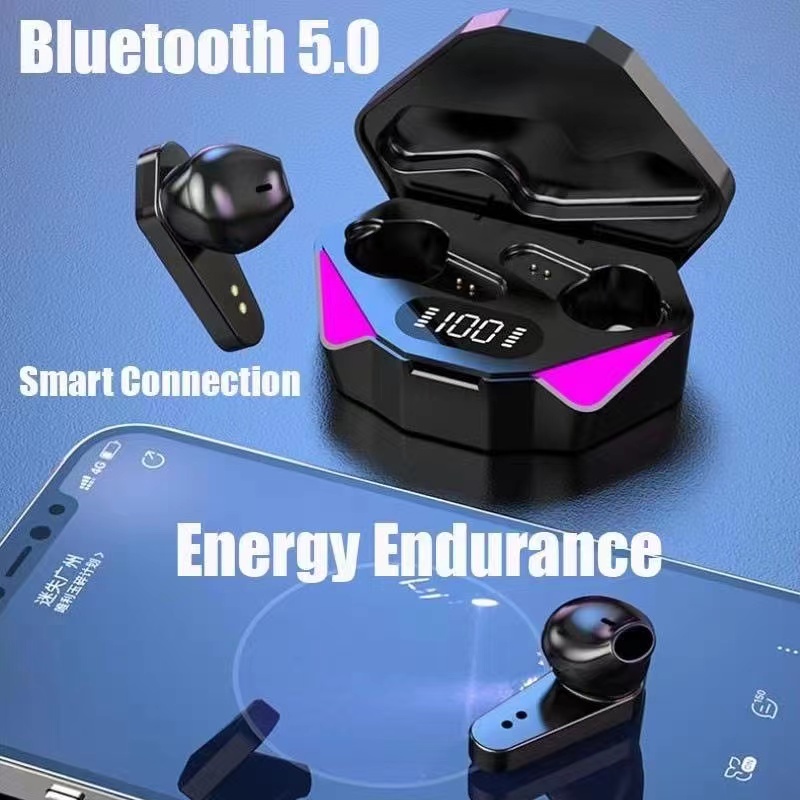 Jual Jovitech Headset Bluetooth Gaming TWS X15 Bluetooth V5.2 LED Smart Display Headset Nirkabel ...