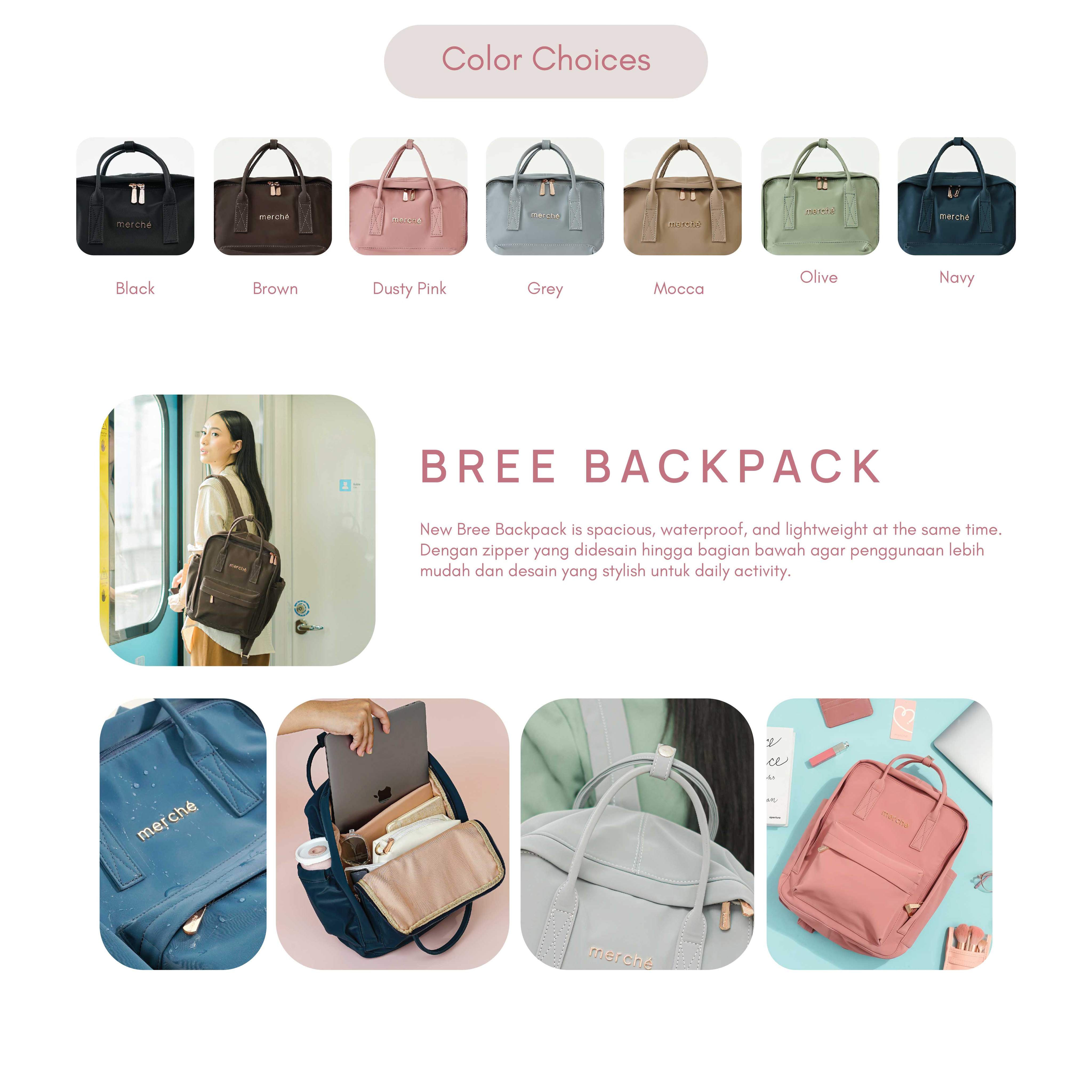 Jual Merche Tas Wanita Backpack Bree | Shopee Indonesia