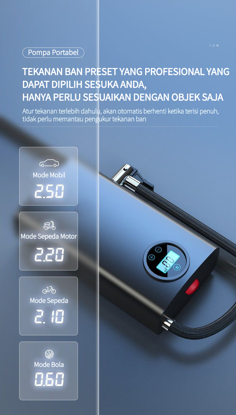 Jual Pompa Ban 108W / Alat Penguji Tekanan Ban Cerdas / Pemeriksaan ...
