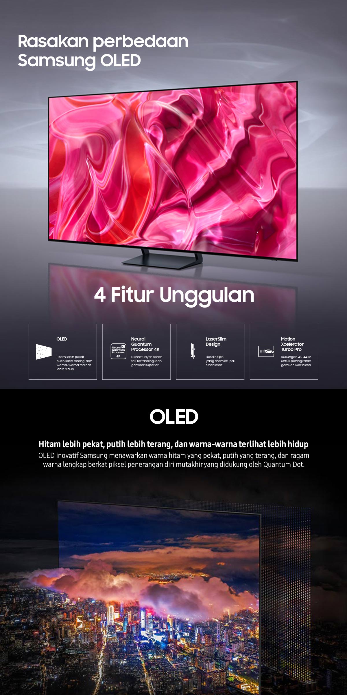 Jual Samsung Smart TV 55 inch OLED 4K S90C dengan OLED Display ...