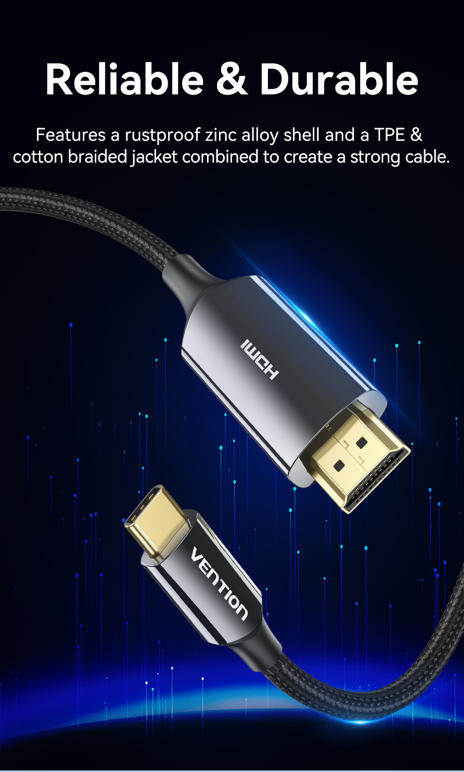 Jual Vention Kabel USB Type C to HDMI Netflix 8K 4K HDCP 2.3 Certified Thunderbolt | Shopee ...