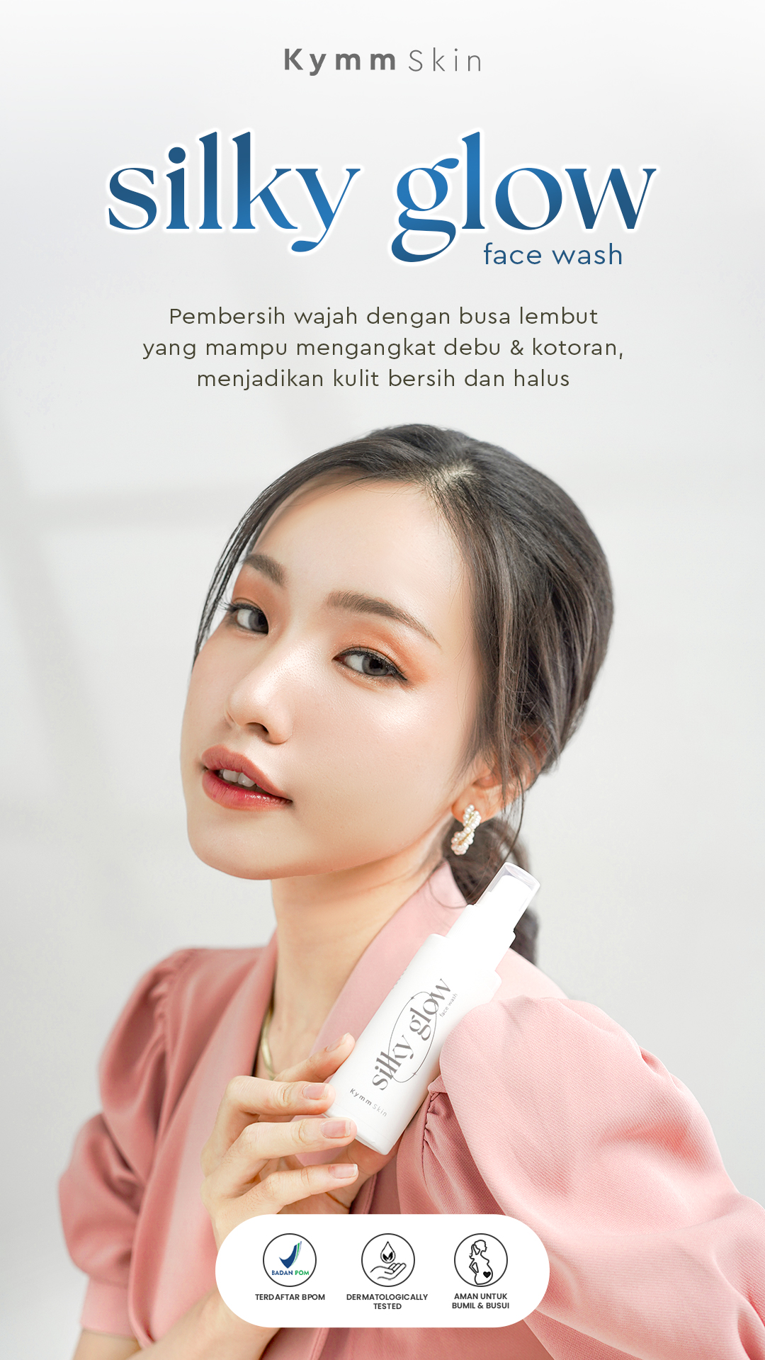 Jual KYMM SKIN Silky Glow Face Wash 100ML| Sabun Pembersih Wajah Lembut ...