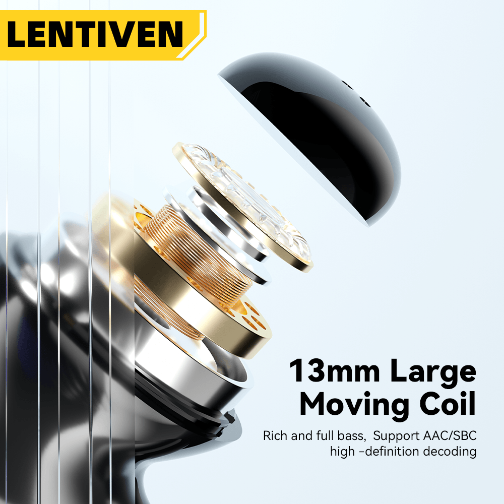 Jual LENTIVEN Earphone Headset Bluetooth TWS Wireless HIFI 9D | Shopee ...