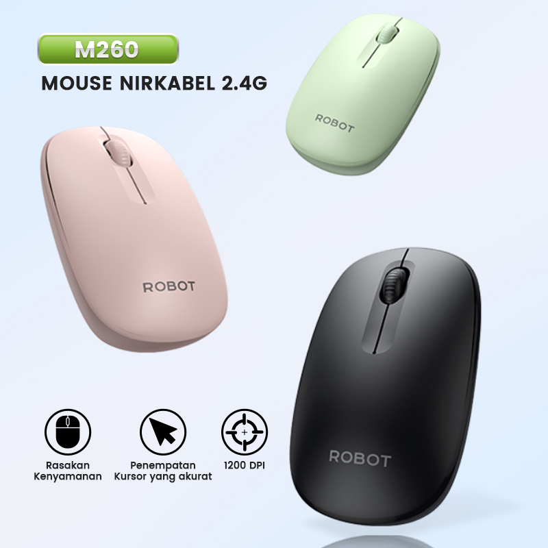 Jual ROBOT Mouse M260 2.4G Wireless Optical USB Mouse - Garansi Resmi 1 ...