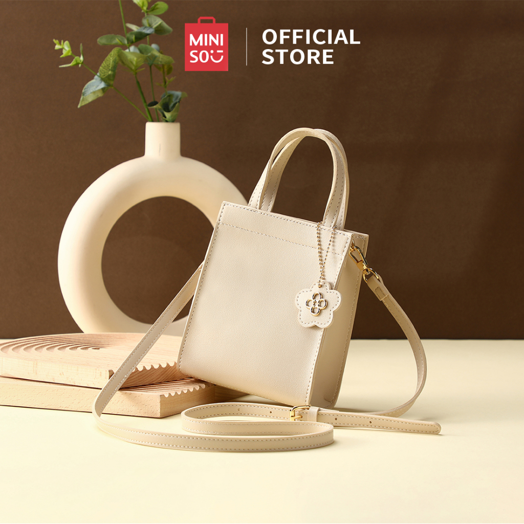 Jual MINISO Handbag Tas Tangan Retro Tas Selempang Top-handle Bags Gaya ...