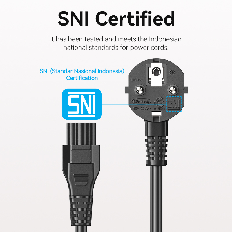 Jual Vention Kabel Power Adaptor Charger C5 Connector 3 Lobang | Shopee ...