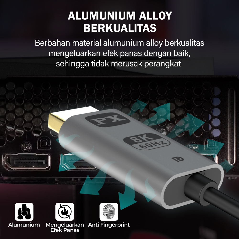 Jual Kabel USB Type C Converter to Display Port Laptop ke TV 8K PX CDP ...