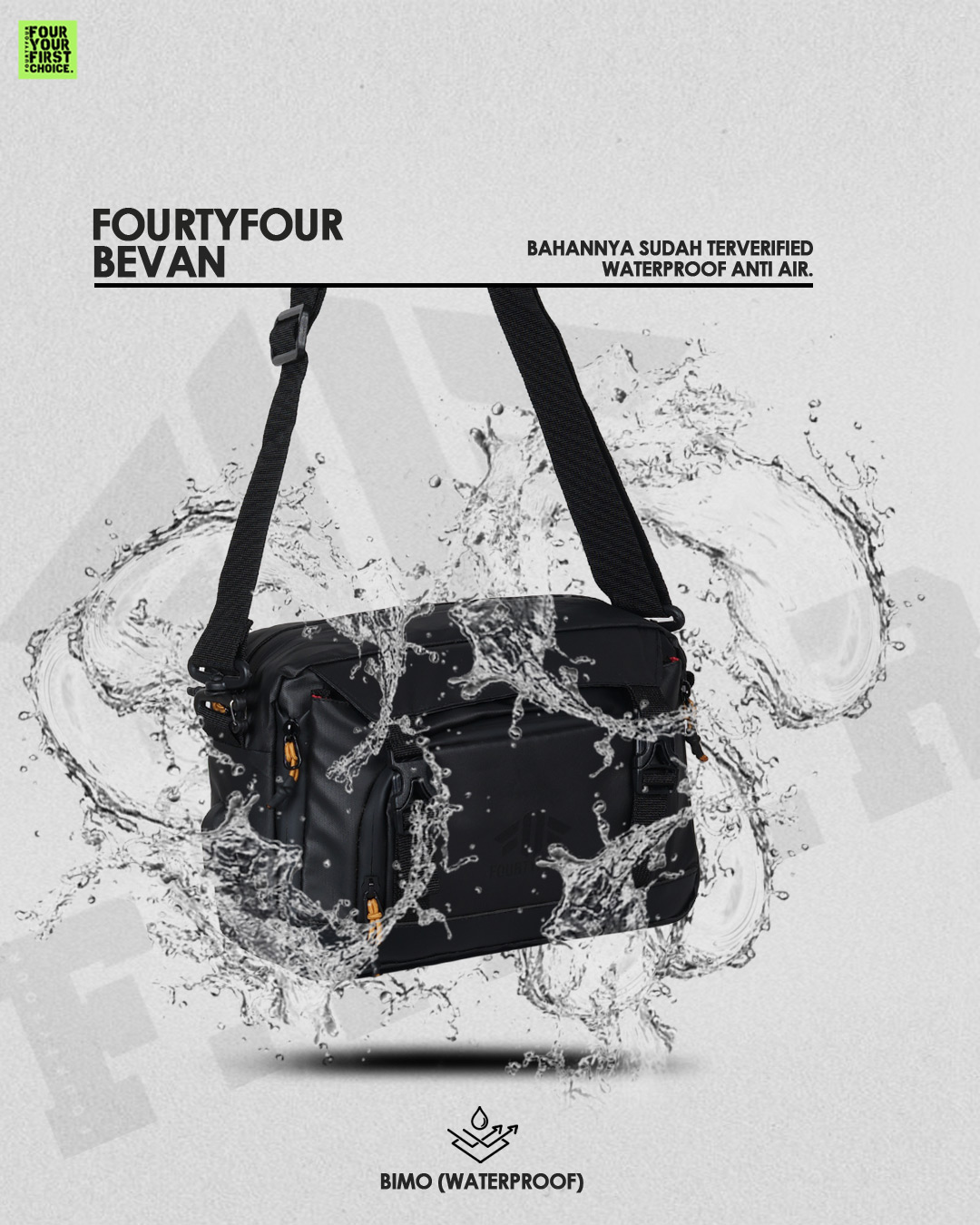 Jual FOURTYFOUR BEVAN - Tas Selempang Pria Premium Waterproof ...