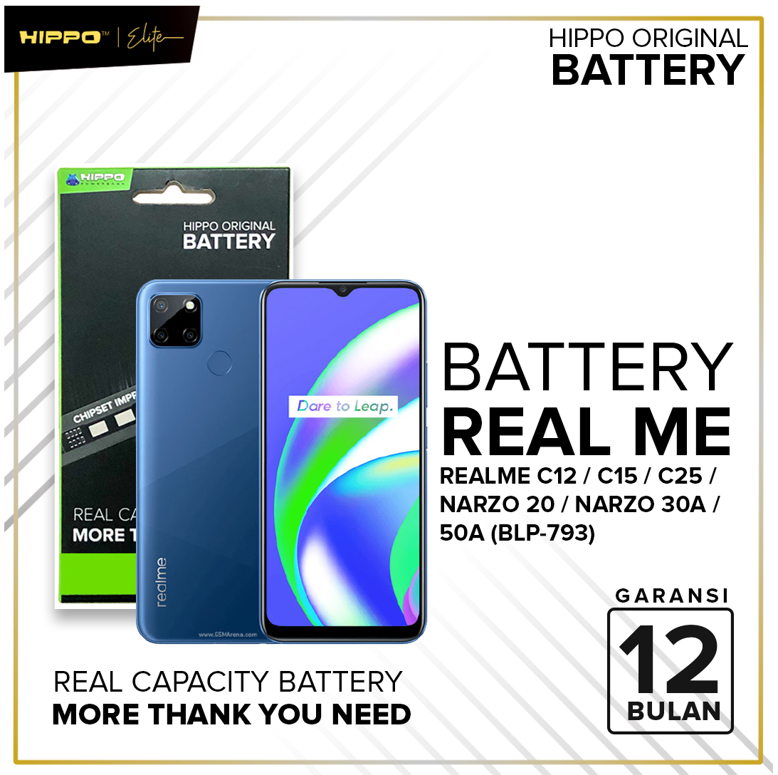 Jual Hippo Baterai REALME BLP-793 C12 / C15 / C25 / C25S NARZO 20 ...
