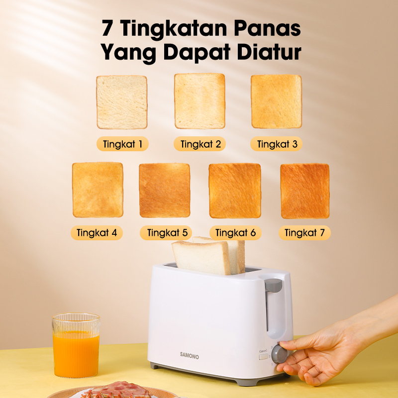 Jual Samono 500W Toaster Pemanggang Roti Listrik Bread Toaster 7 ...