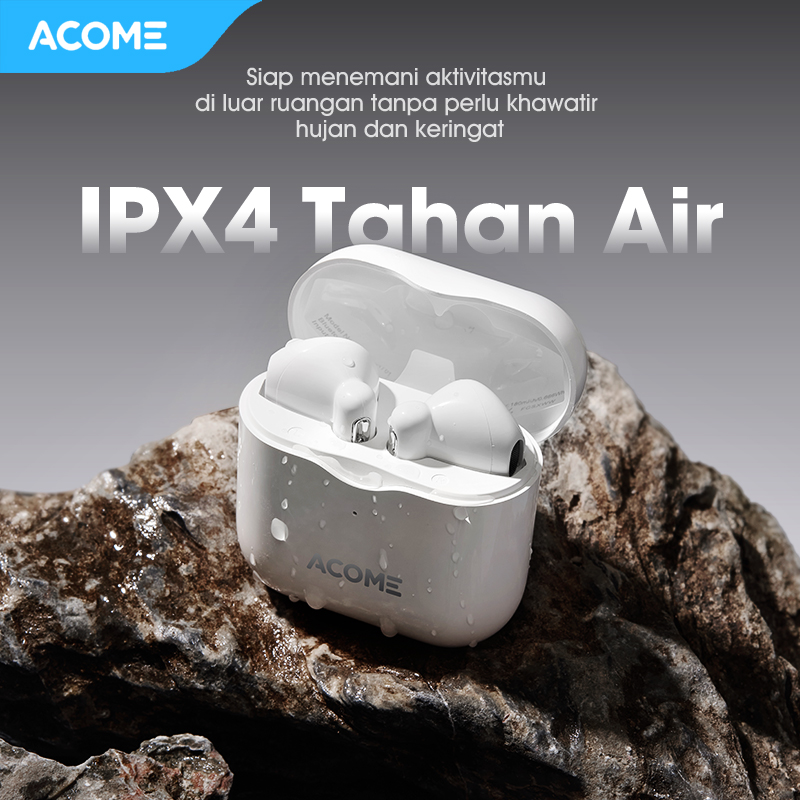 Jual ACOME INPODS AT01 HEADSET EARPHONE TWS BLEUTOOTH 5.3 IPX4 ...