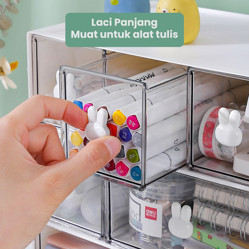 Jual Megam Rak Laci Susun Akrilik Organizer Meja Rak Transparan Head ...