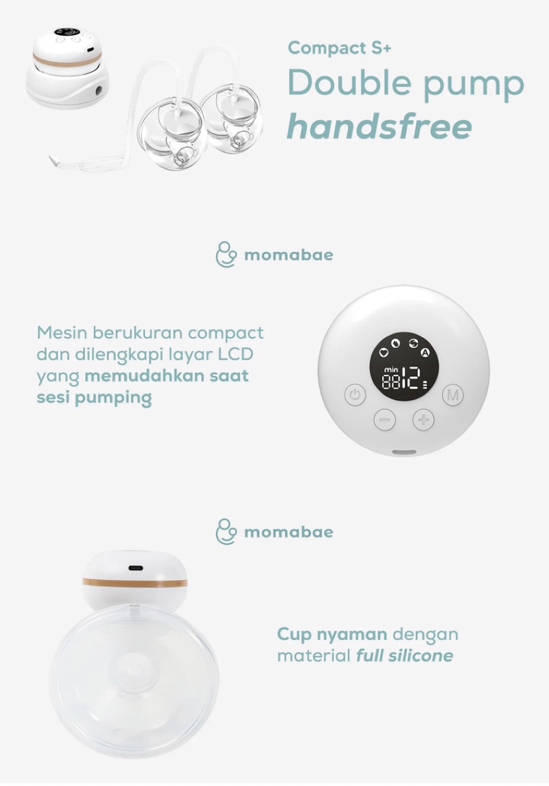 Jual MOMABAE - Bundling COMPACT S+ – 2 IN 1 + Kantong ASI 120 ml (2 BOX ...