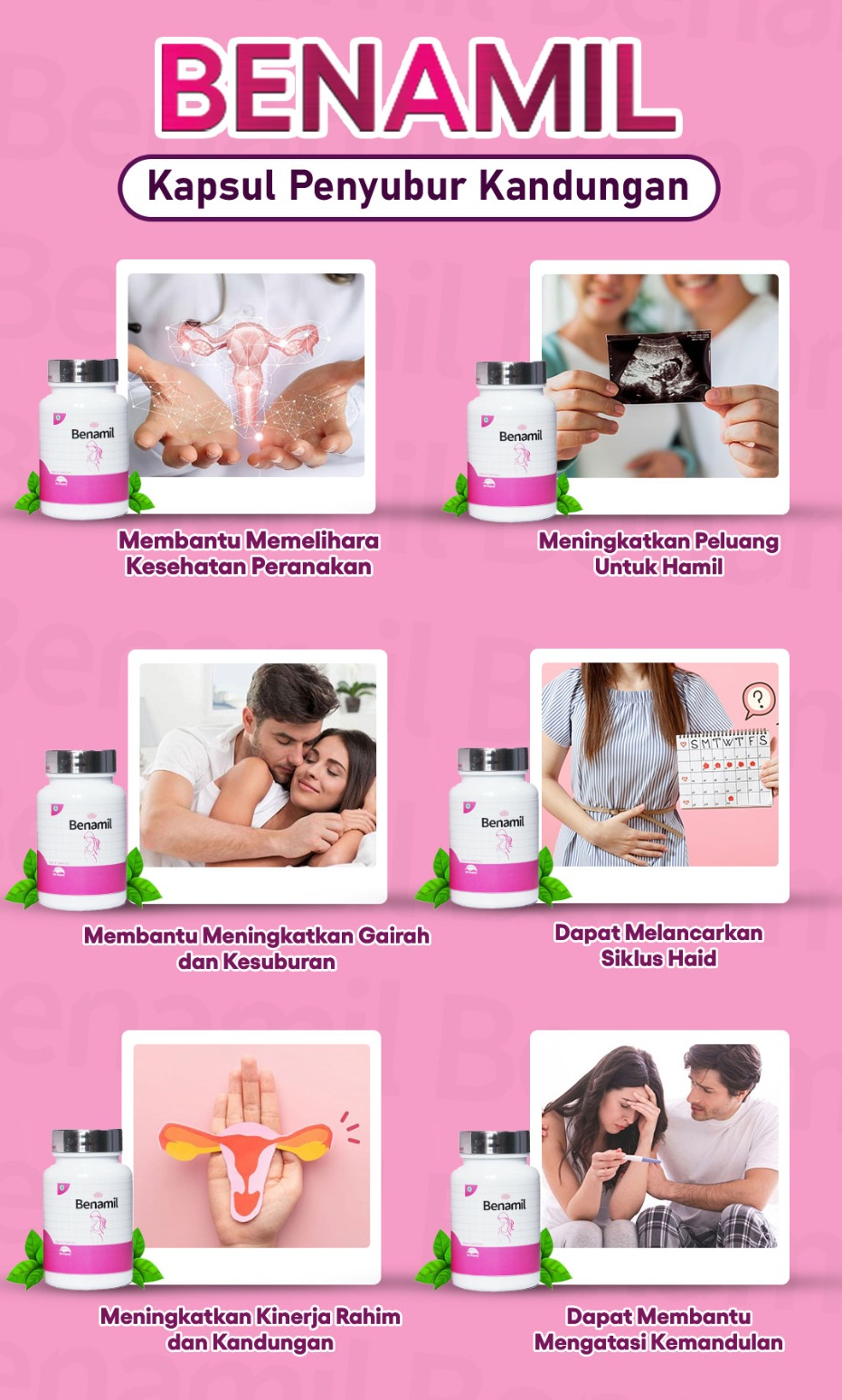 Jual Benamil Kapsul Penyubur Kandungan Obat Hamil Kapsul Promil Obat ...