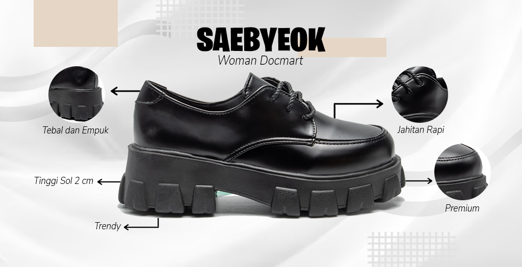 Jual JustLook Saebyeok Sepatu Docmart Sneakers Wanita Sneakers Shoes ...