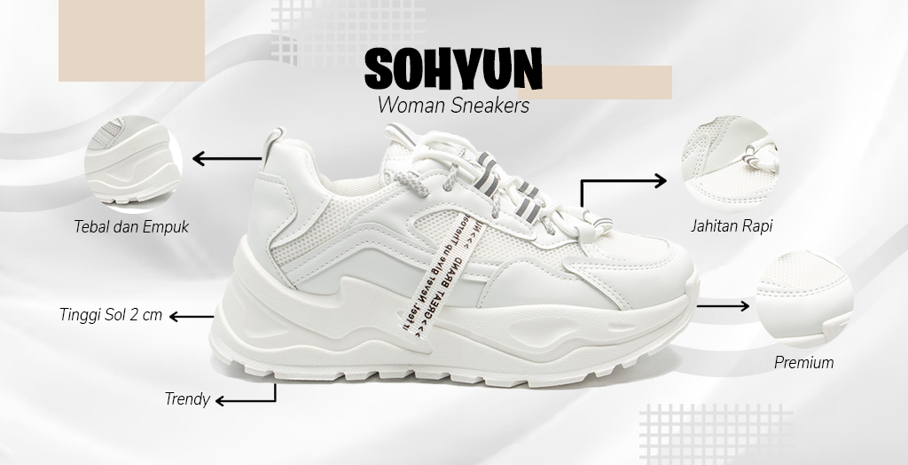 Jual JustLook Sohyun Sepatu Sneakers Wanita Sneakers Shoes Fashion ...
