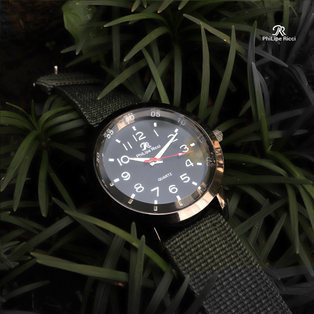 Jual PhiLipe Ricci Jam Tangan Pria Tali Kanvas Terbaru Analog KNVS1 ...