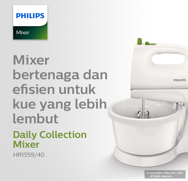 Jual Mixer Philips - 2 Liter - HR1559/40 - Stand Mixer - Mikser Philips ...