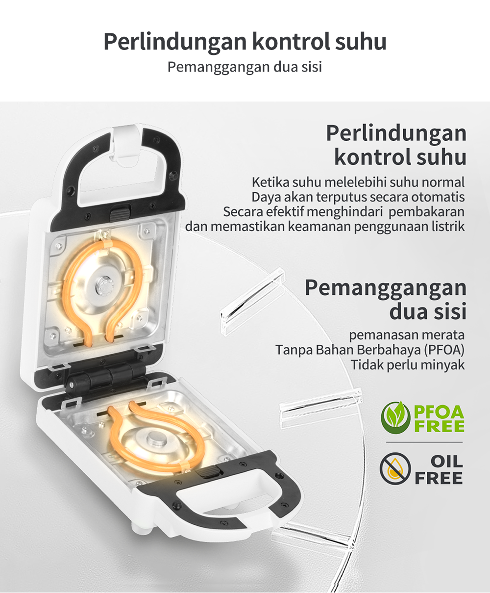 Jual Simplus Sandwich Maker Waffle Maker Doughnut Maker Cetakan Lepas ...
