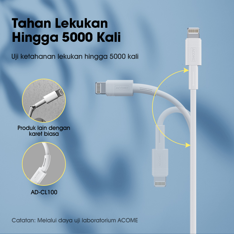 Jual ACOME Kabel Data Type-C to USB-C / Type-C to Lightning / Data ...