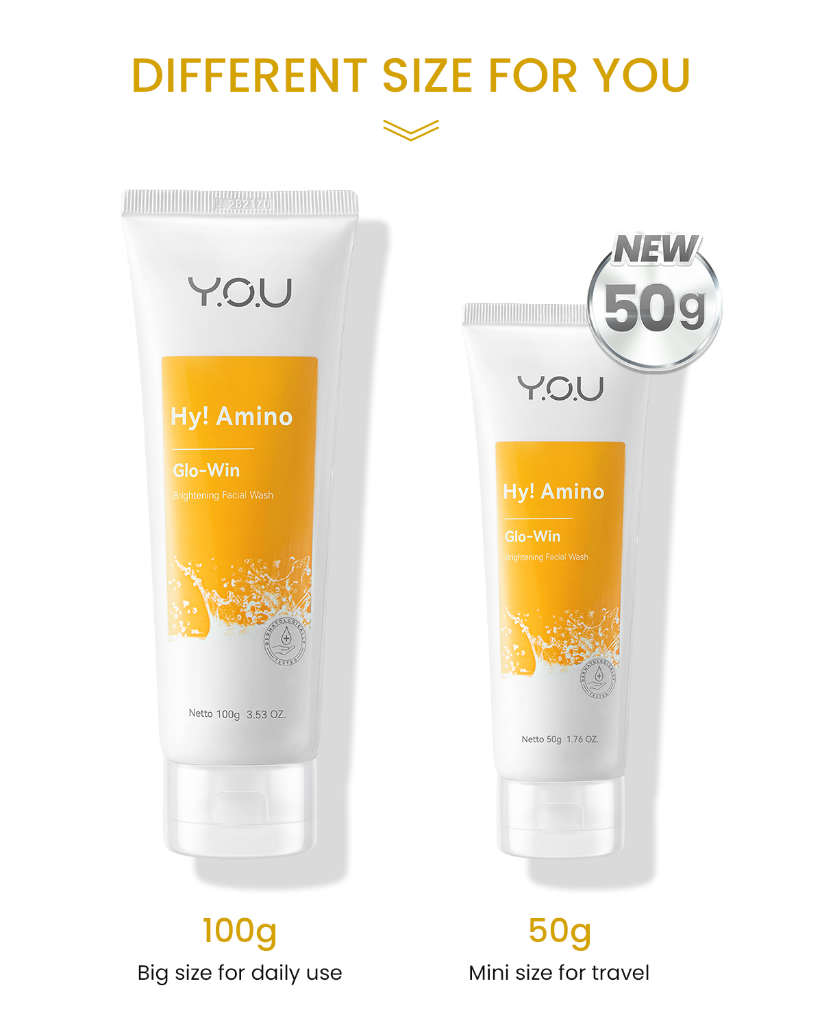 Jual YOU Hy! Amino Facial Wash 50g Anti Acne, Hydrating, Brightening ...