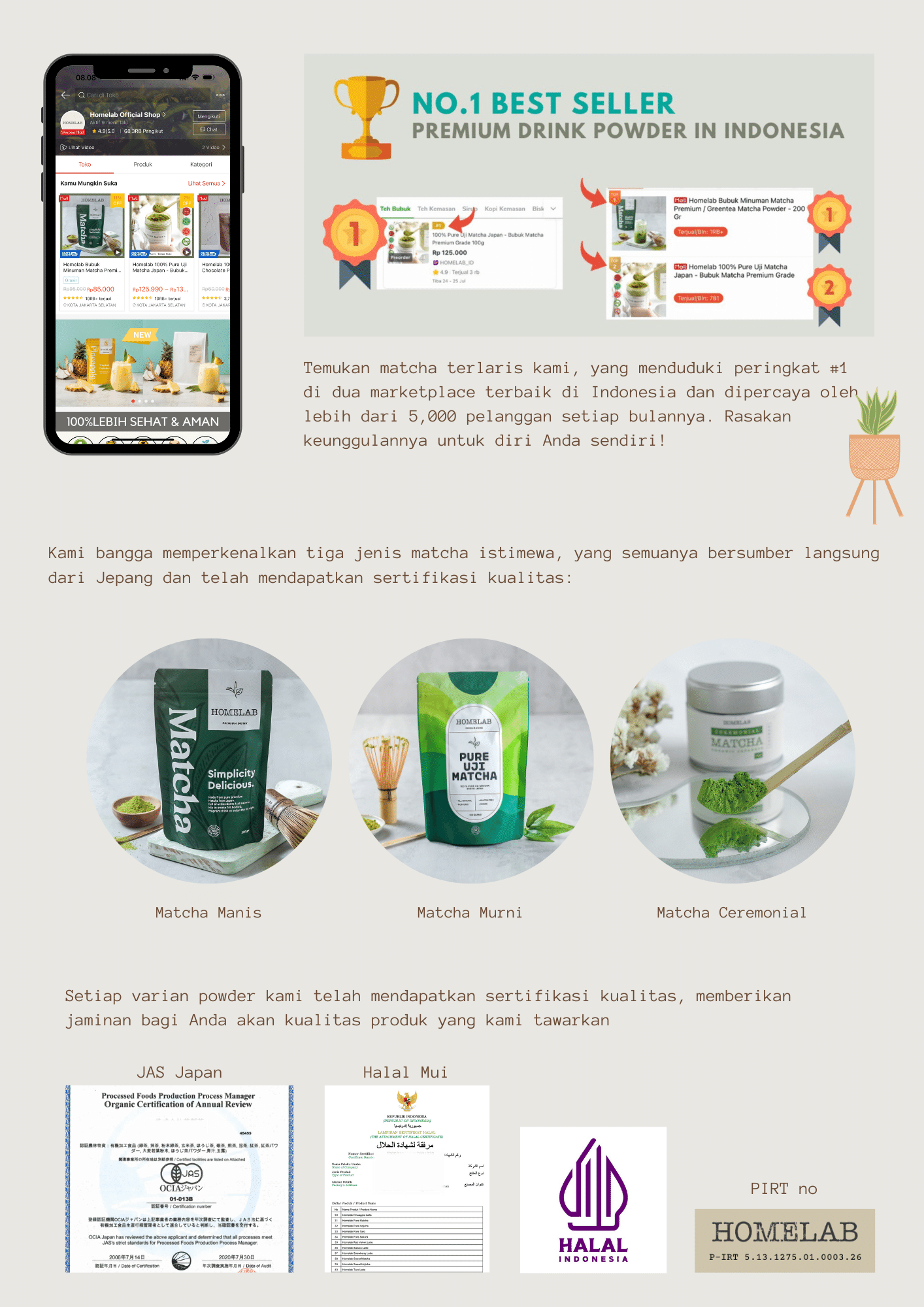 Jual Homelab 100% Pure Uji Matcha Japan - Bubuk Matcha Premium Grade ...