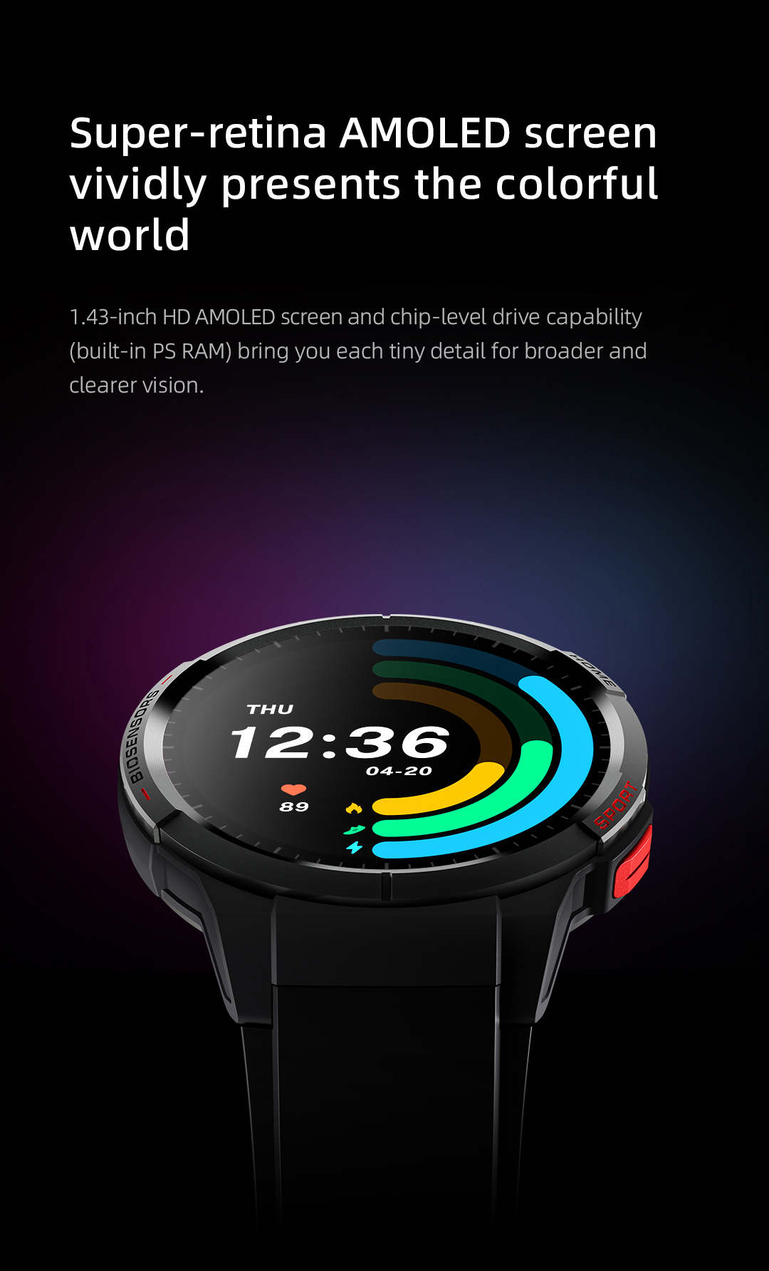 Jual Mibro Official Gs/Gs Active/Gs Pro Sport Smartwatch 1.43'Inch ...