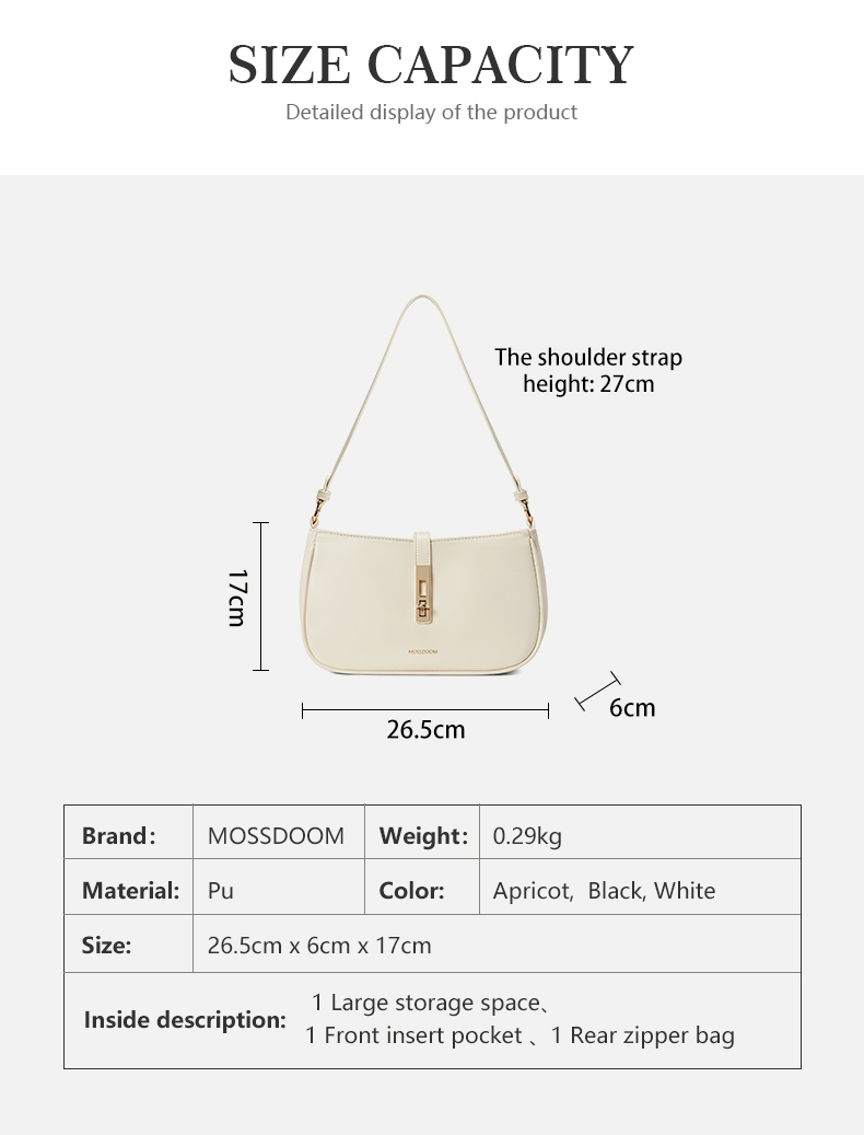 Jual MOSSDOOM Tas Wanita Clara Bag Mode Sederhana Tas Selempang Tas ...