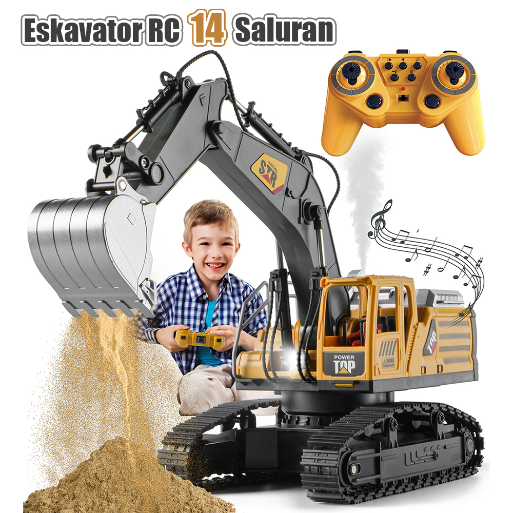 Jual Tatajoy 1:14 Mainan Excavator Remote Control Besar 14Channel ...