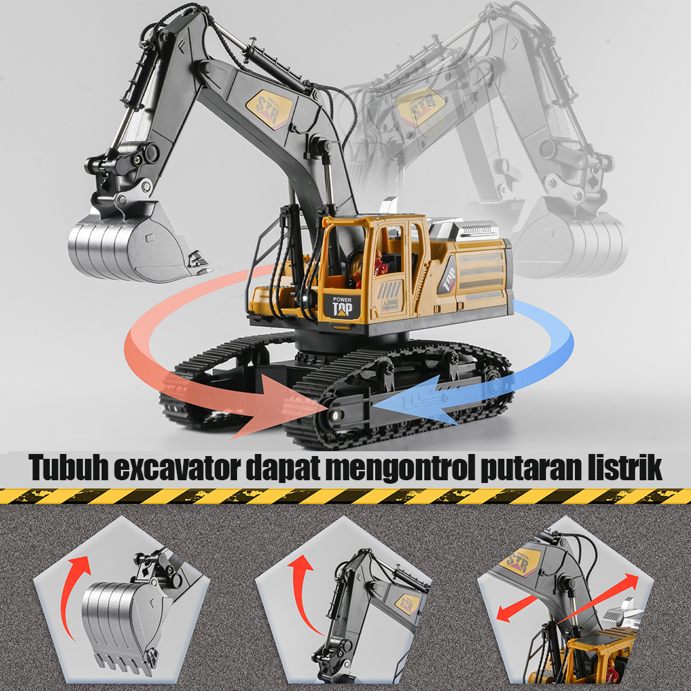 Jual Tatajoy 1:14 Mainan Excavator Remote Control Besar 14Channel ...