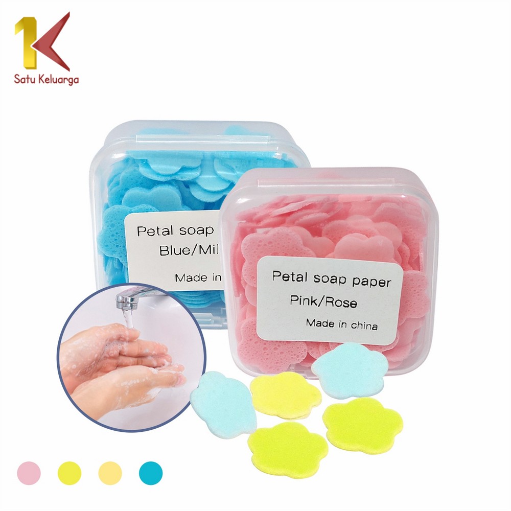 Jual Satu Keluarga Sabun Kertas Mini Motif Bunga C599 Sabun Travel ...