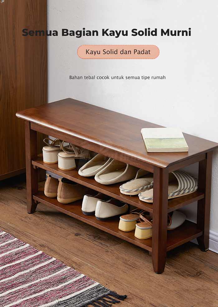 Jual Rak Sepatu / rak sepatu kayu / Rak Penyimpan Sepatu Kayu Mahoni ...