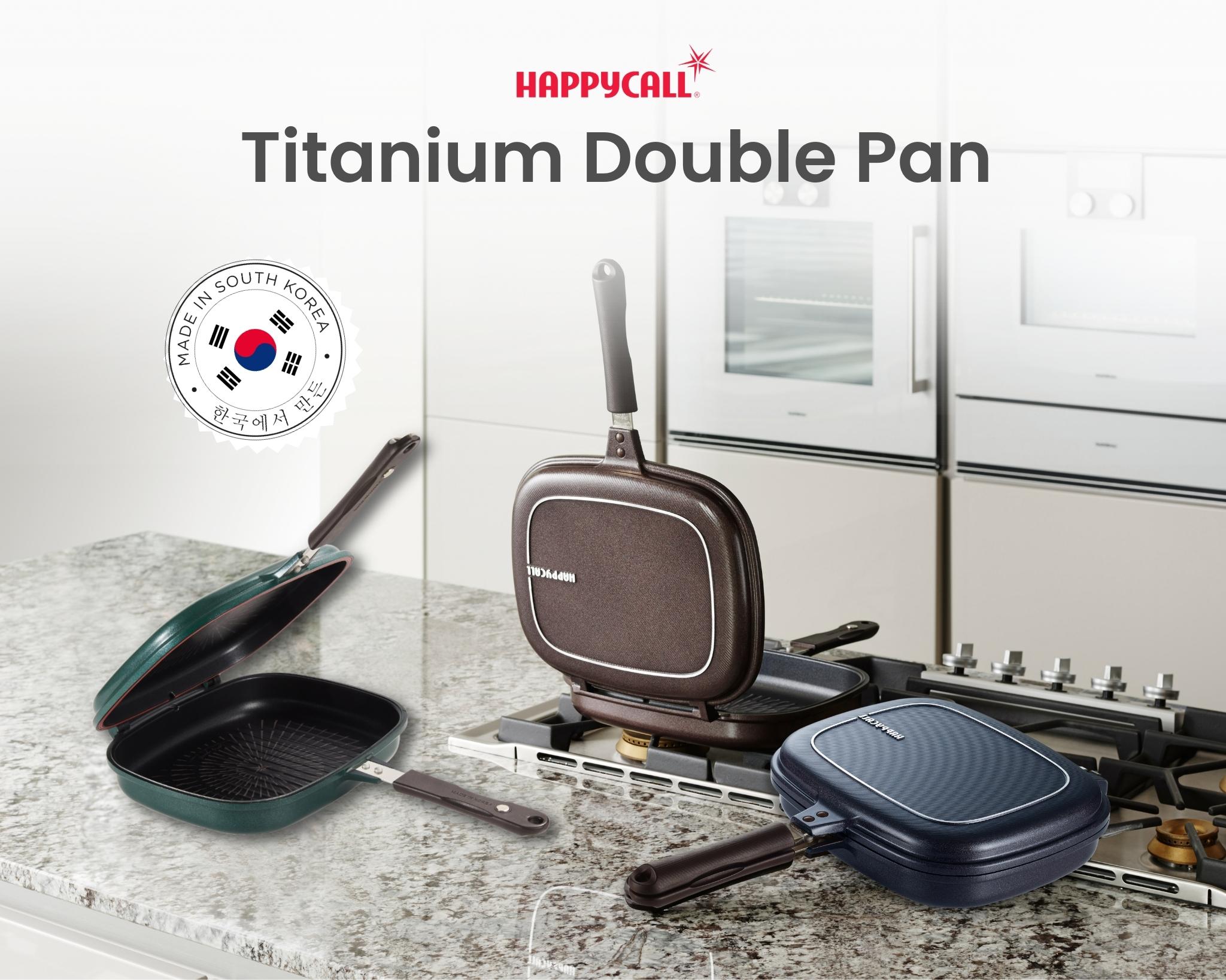 Jual Happycall Titanium Double Pan Jumbo Grill Blue 30 cm - Alat ...