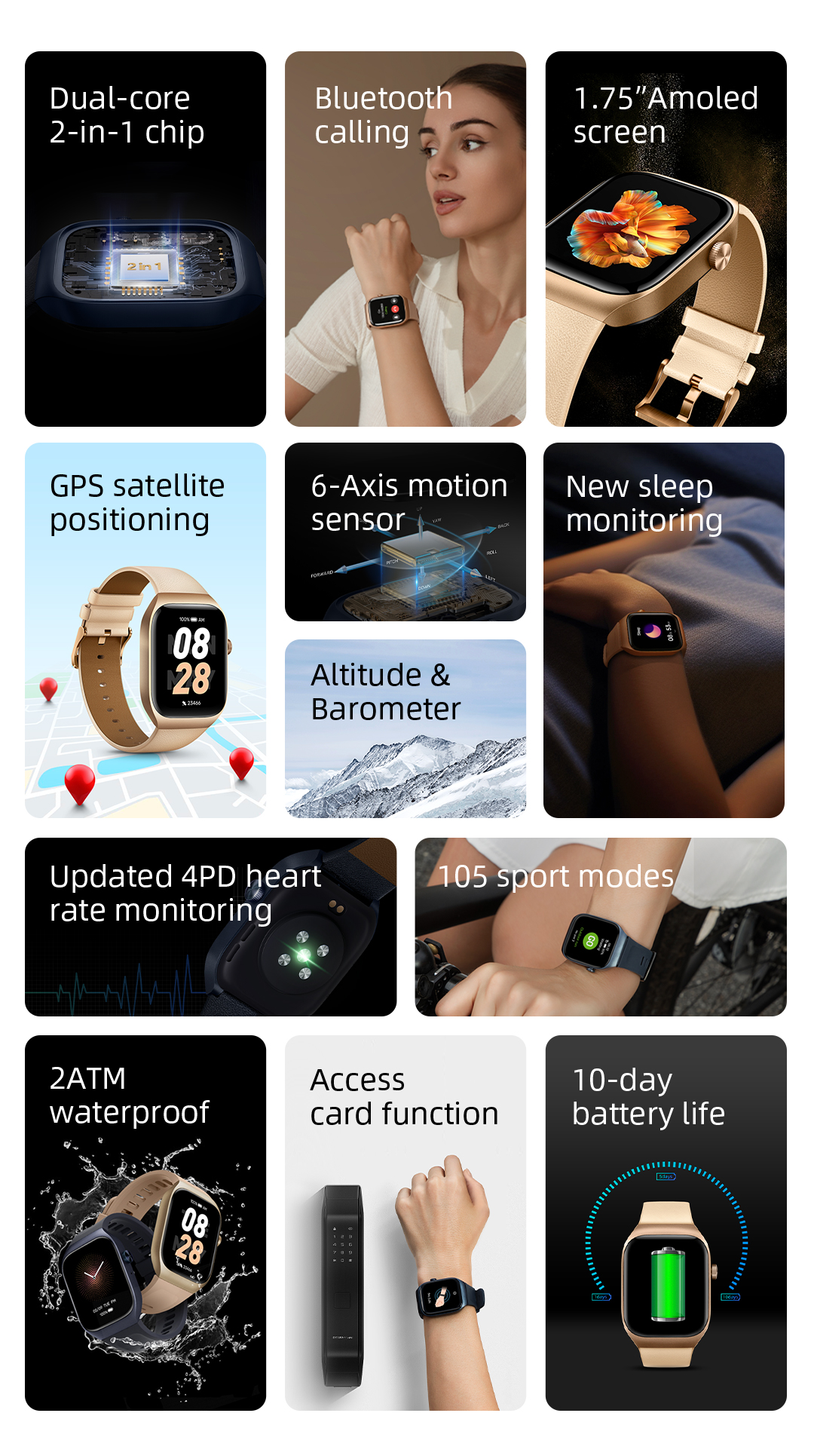 Jual Mibro Official T2 Jam Tangan 1.75 AMOLED Bluetooth Call GPS Sport ...