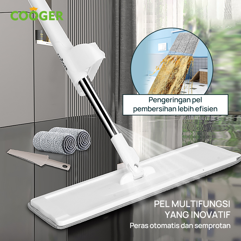 Jual COOGER Alat Pel Lantai Ultra Standing Spray Mop 2IN1 Alat Pel ...