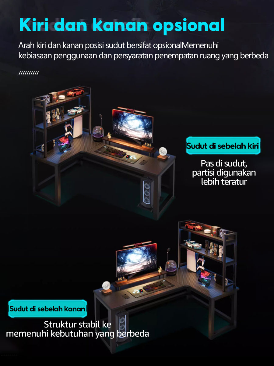 Jual KUCADI Meja Gaming Pola Fiber Karbon Meja Kerja Meja Komputer Meja ...