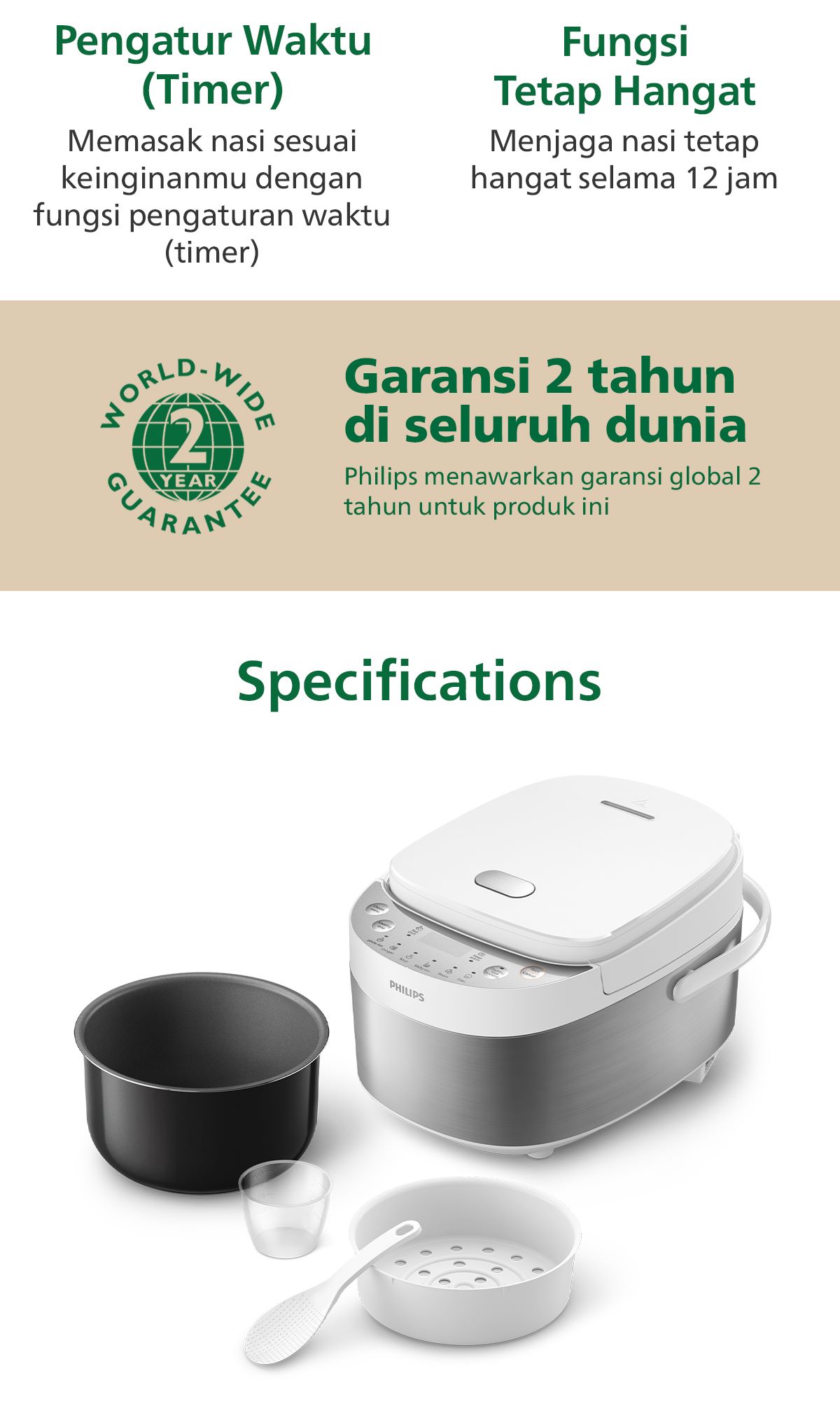 Jual Philips Mini Digital Rice Cooker / Magicom HD3170/33 0.85 L ...